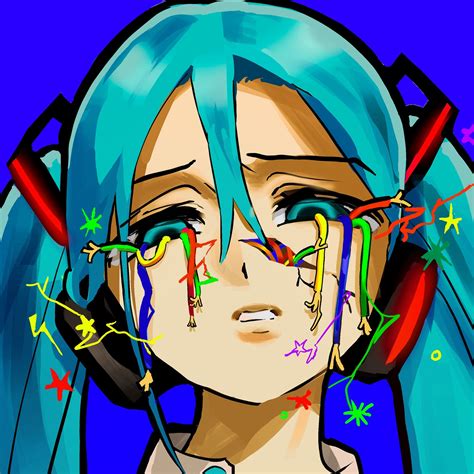 Vivinos Hatsune Miku Vocaloid Commentary English Commentary Highres 1girl Blue Background