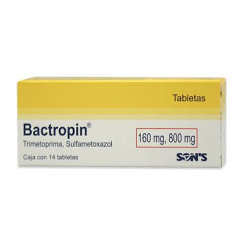 Trimetoprima Sulfametoxato Bactropin 160 800 Mg Con 14 Tabletas