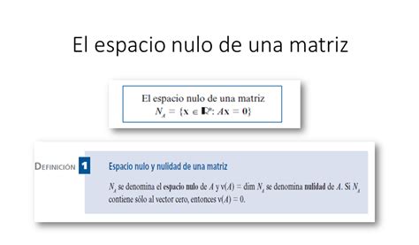 Rango Nulidad Espacio De Los Renglones Y Espacio De Las Columnas De