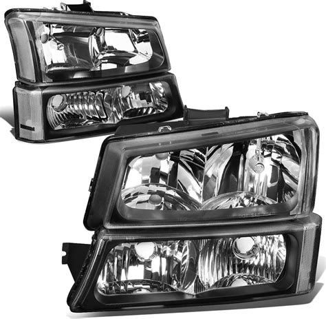 Dna Motoring Pair Headlight Assembly Compatible With 2003 2006 Chevy