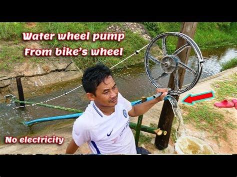 Amazing Water Wheel Pump From The River Easy Pump The Water Without