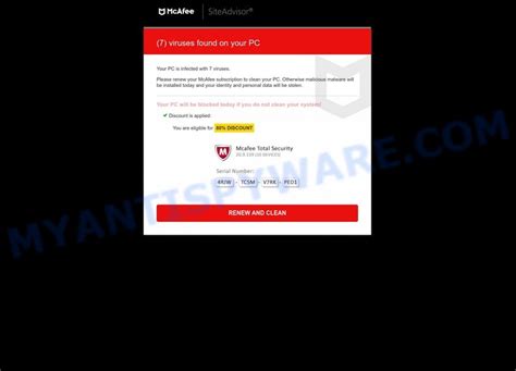 Mcafee Pop Up Scam Virus Removal Guide
