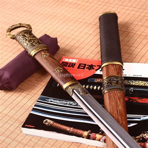 Handmade T10 Steel Clay Tempered Chinese Traditional Tang Dao Kamasu