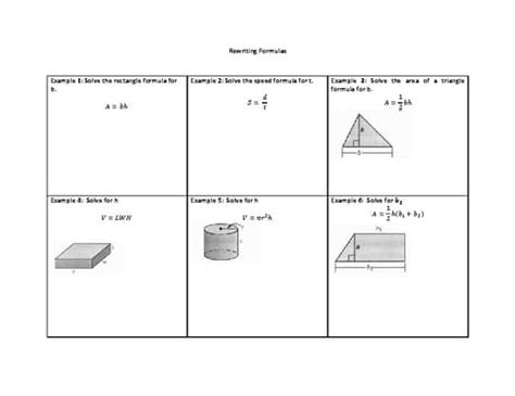 Rewriting Formulassolving Literal Equations By Algebra Guru Tpt