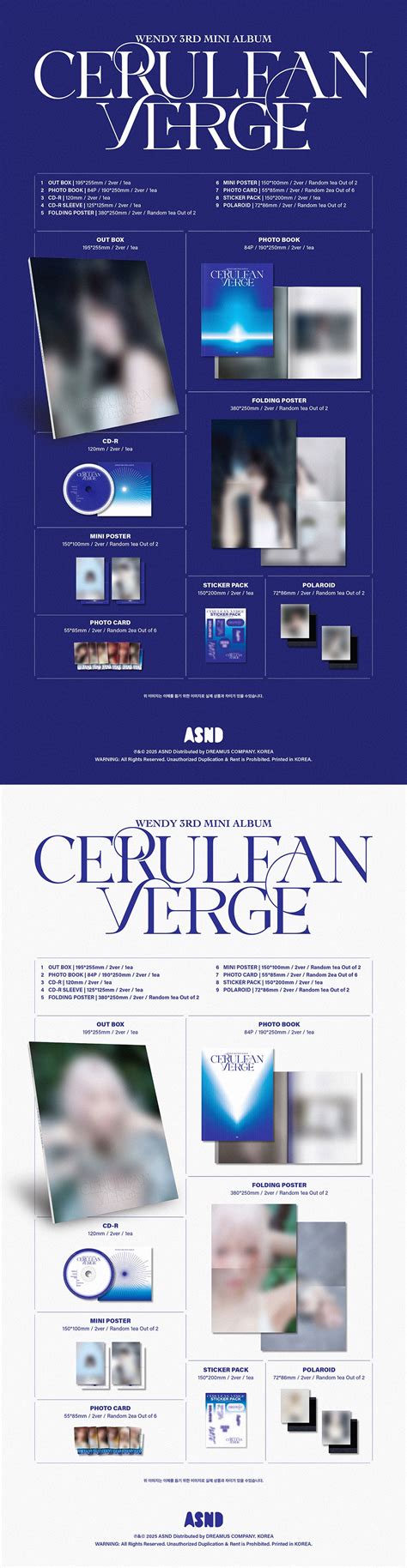Wendy Red Velvet Cerulean Edge Photobook Version [3rd Mini Album