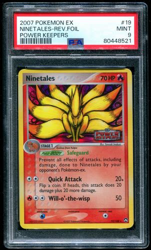 Psa 9 Ninetales Reverse Holo Ex Power Keepers Imakuni Pokemon Card Tcg 2007 Mint Ebay