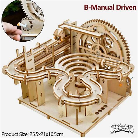Wooden Marble Run Maze 3d Puzzle Building Kit Etsy
