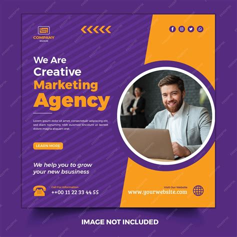 Premium Vector Digital Marketing Social Media Post Template For Business