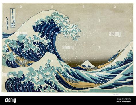 Katsushika Hokusais Iconic Woodcut Print The Great Wave Off The Coast