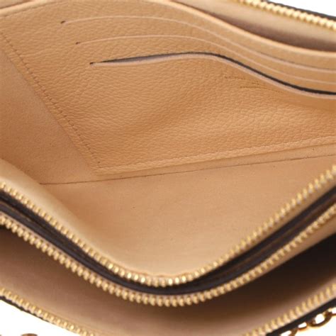 Louis Vuitton Double Zip Pochette Monogram Empreinte Leather With