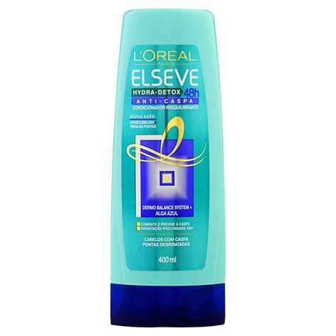 Condicionador Anticaspa Elseve Hydra Detox Loréal Paris Frasco 400ml