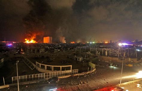 Site Still Burned For Hours After The Big Explosion 2020 Beirut Explosion Know Your Meme