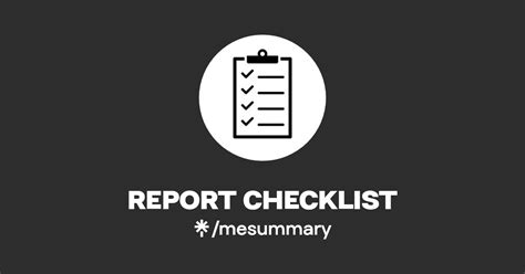 Report Checklist Linktree