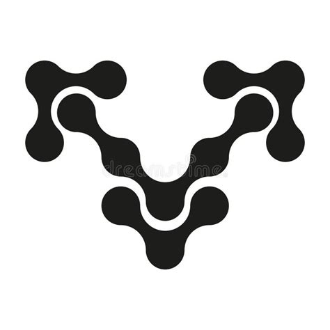 Droplet Cluster Icon Fluid Tech Shape Abstract Rounded Vector Symmetrical Organic Form Stock