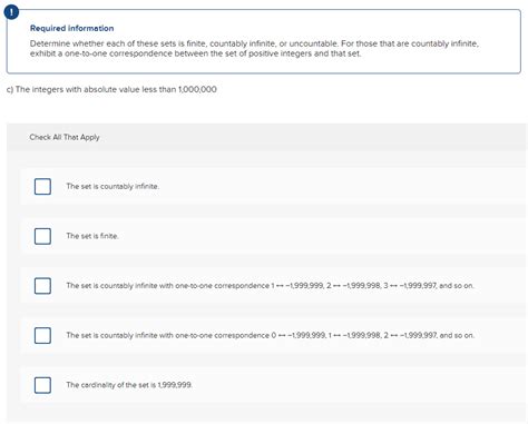Solved Determine Whether Each Of These Sets Is Finite Chegg