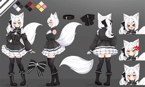 Draw Anime Vtuber Character Reference Sheet Art Vtuber Oc Furry Nsfw Ref Sheet By Jonathanrefsd