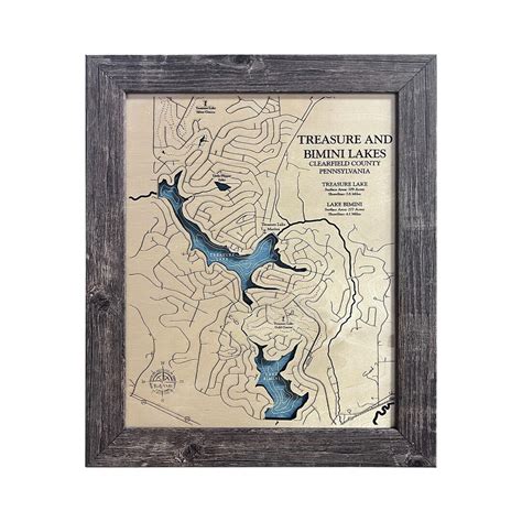 Treasure Lake Map Lake Bimini Map 3d Lake Map Custom Lake Map
