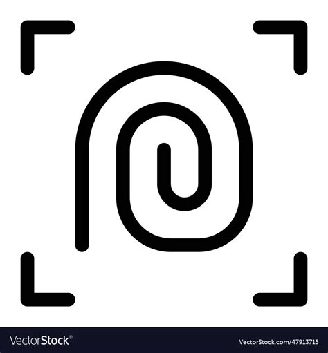 Finger Scanner Biometric Device For Security Vector Image