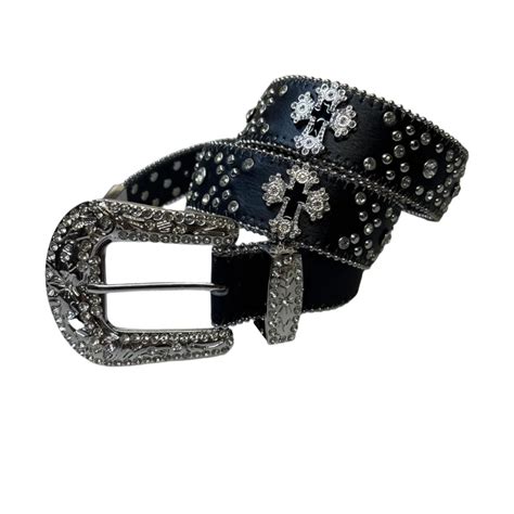 0631 Black Cross Rhinestone Belt V2 Vhlistings