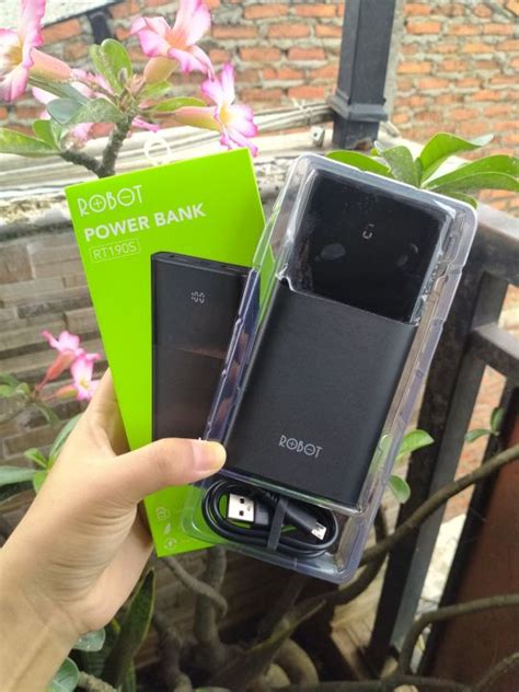 Robot Power Bank Rt190s Powerbank 10000mah With Led Dual Input And Output Port Type C And Micro