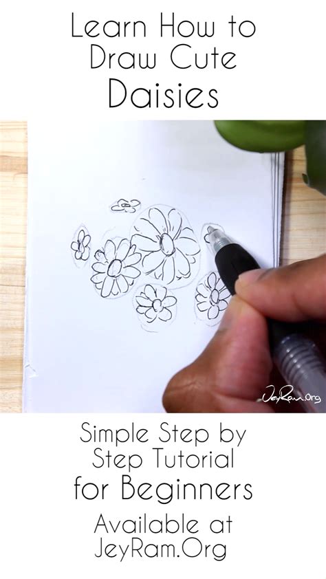 How To Draw A Daisy Step By Step For Beginners Video Tutorial Artofit