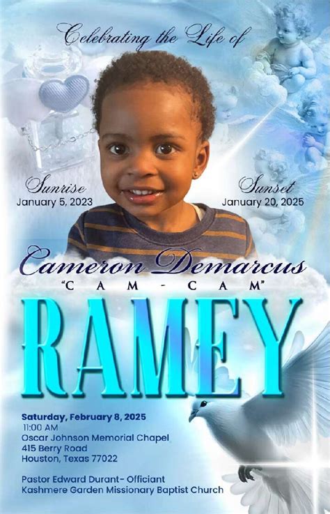 Cameron Demarcus “cam Cam” Ramey 2023 2025 Our Memories Of You