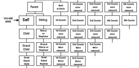 Second Cousin Once Removed Chart