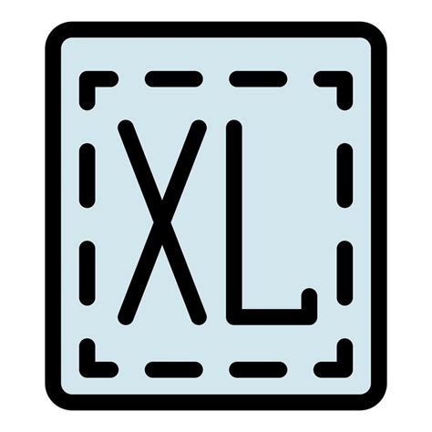 Xl Size Label Icon Representing Extra Large Clothes In Fashion Industry
