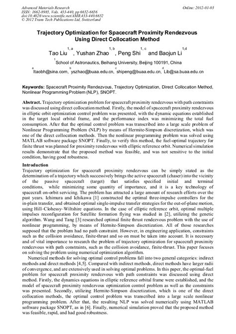 Trajectory Optimization For Spacecraft Proximity Rendezvous Using