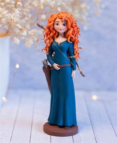 Merida Barbie Dress Cake Cute Polymer Clay Polymer Clay Disney