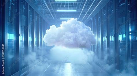 Cloud Computing With A Massive Real Cloud Floating In Data Center
