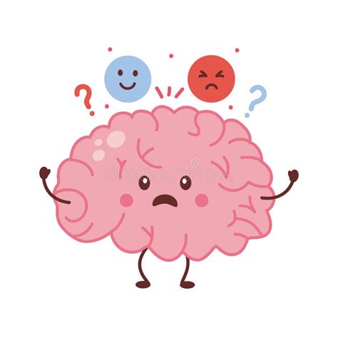Human Brain Confused With Depression Stock Vector Illustration Of