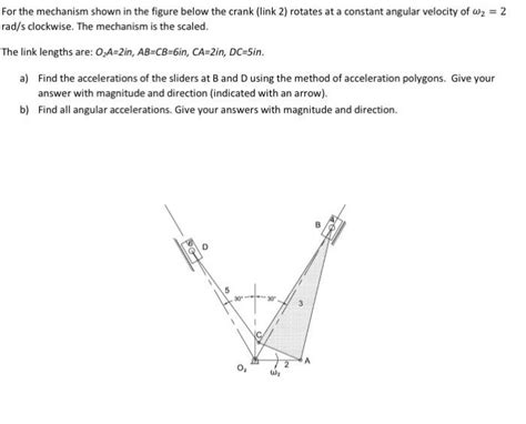 Solved Or The Mechanism Shown In The Figure Below The Crank Chegg