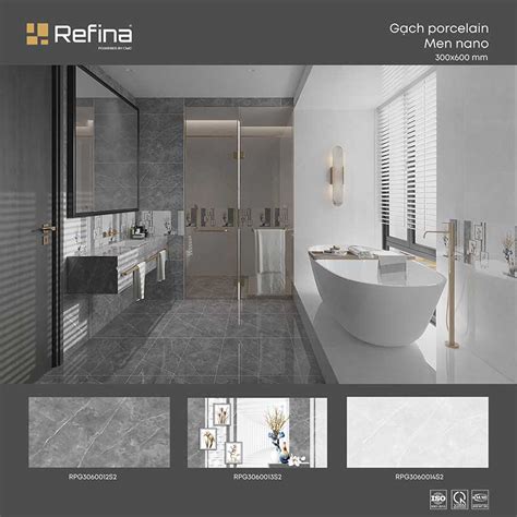 Gạch ốp Refina Ấn Tượng Từ Tông Trắng Xám Chủ đạo Công Ty Tnhh Sản Xuất Và Thương Mại Cao