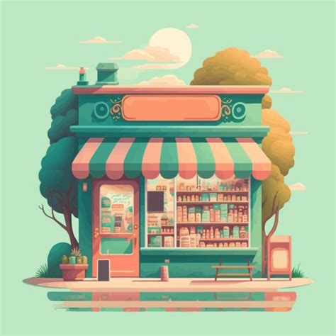 Small Business Store Shop Design Restaurants Vector Image