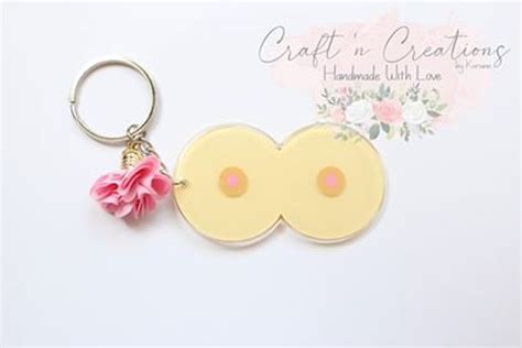 Boobs Keychain Etsy