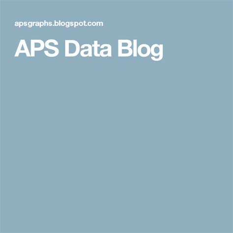 Aps Data Blog