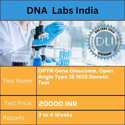 Optn Gene Glaucoma Open Angle Type 1e Ngs Genetic Test Cost 20000 Inr