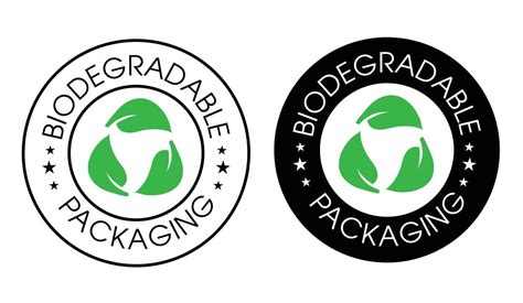 Eco Friendly Abstract Biodegradable Packaging Vector Icon With Green