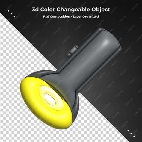 3d 만화 스타일 최소한의 노란색 전구 아이콘 아이디어 솔루션 비즈니스 전략 개념 프리미엄 Psd 파일