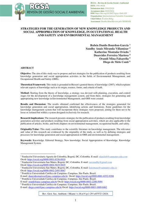 Pdf Strategies For The Generation Of New Knowledge Products And Social Appropriation Of