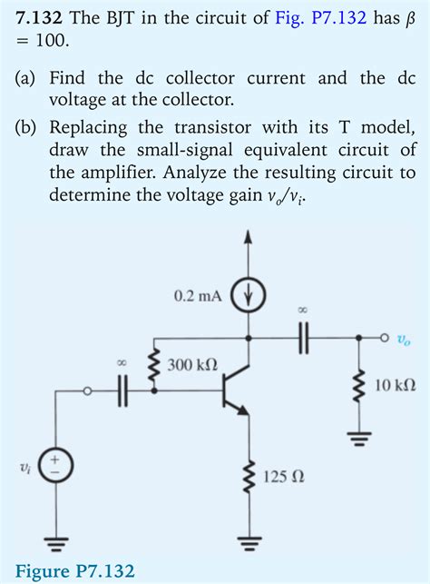 solved 7 132 ﻿the bjt in the circuit of fig p7 132 ﻿has