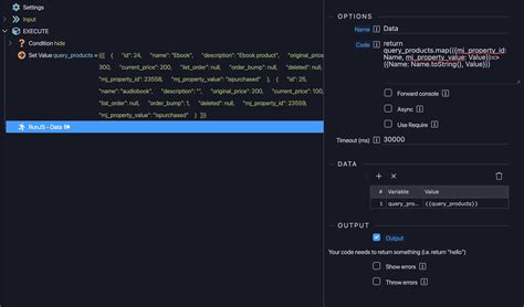 how to create a new json object based on dynamic values from a db query wappler general