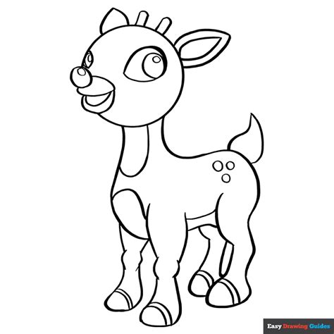 Rudolph The Red Nosed Reindeer Colouring In