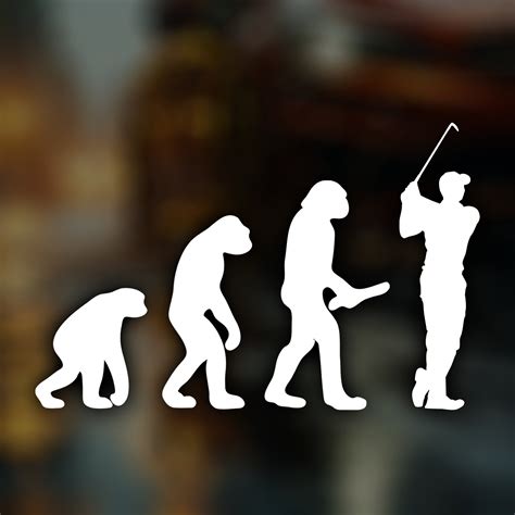 Car Evolution Golf Funny Car Decal Window And Bumper Car Sticker Van