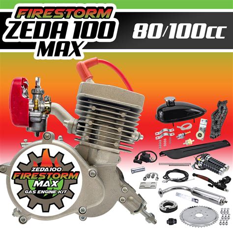 Zeda 100 Max Firestorm 80100cc 2 Stroke Bicycle Engine Kit