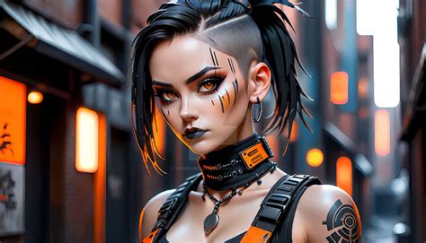 Cyberpunk Goth Female By Yorkshire Ai Guy On Deviantart