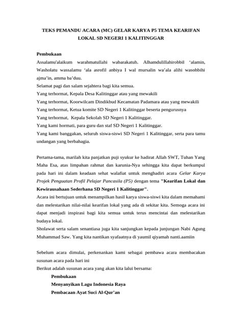 Teks Pemandu Acara Pdf