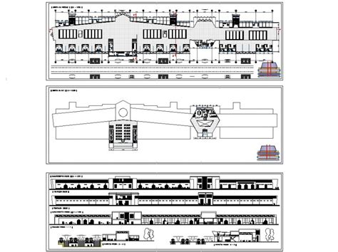 Plan Elevation And Section Detail Of Building Structure Layout Autocad File