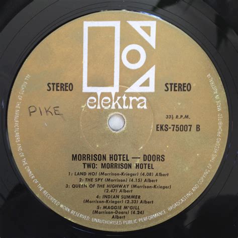 The Doors Morrison Hotel 1970 Gatefold Vinyl Discogs Hôtel